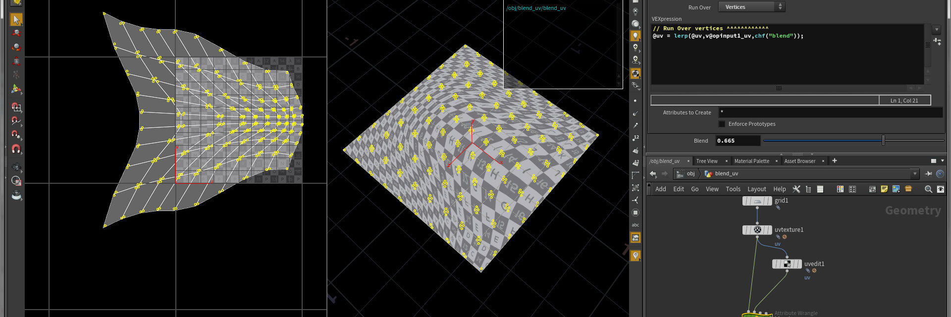 How to Blend Attributes / UVs in Houdini