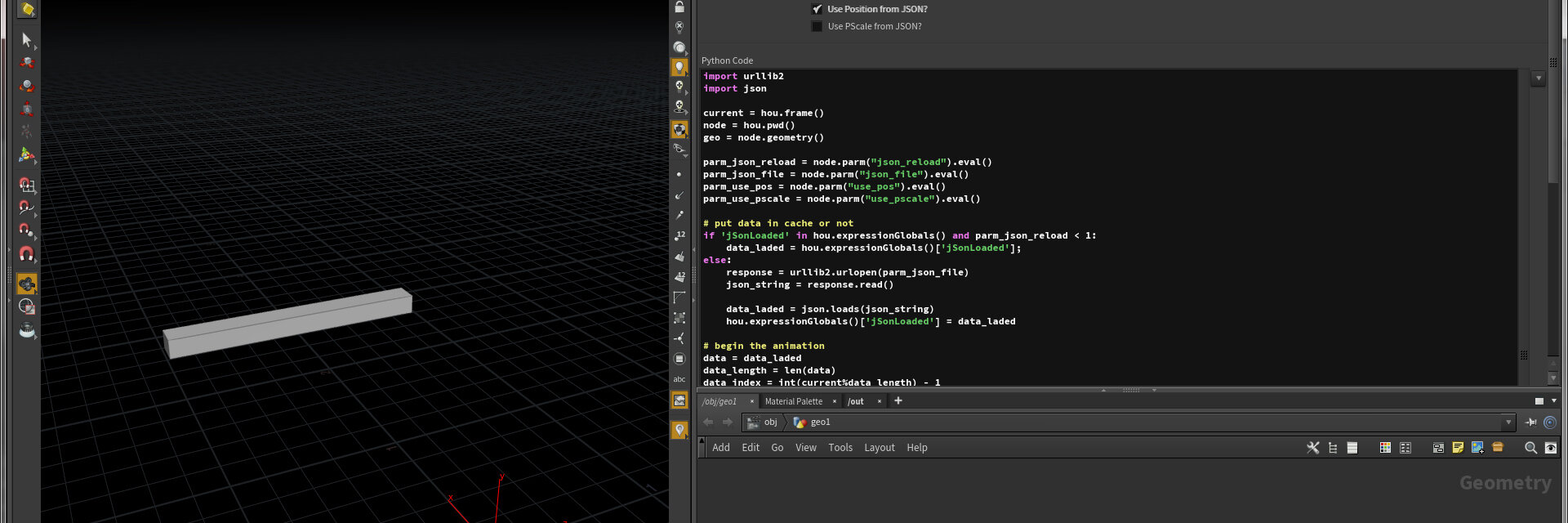 Houdini Python cache Data